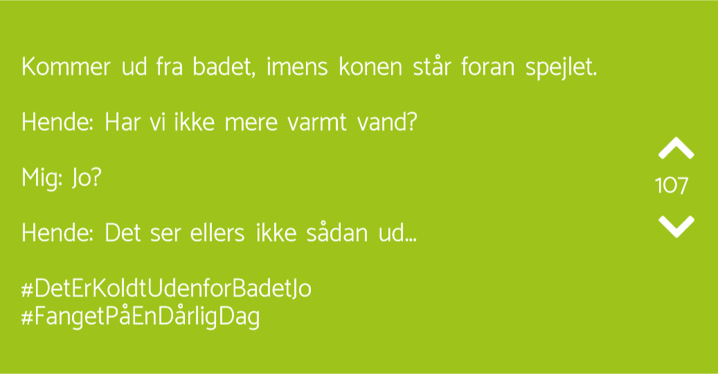 Kommer ud fra badet, imens... - Jodelgrin.dk