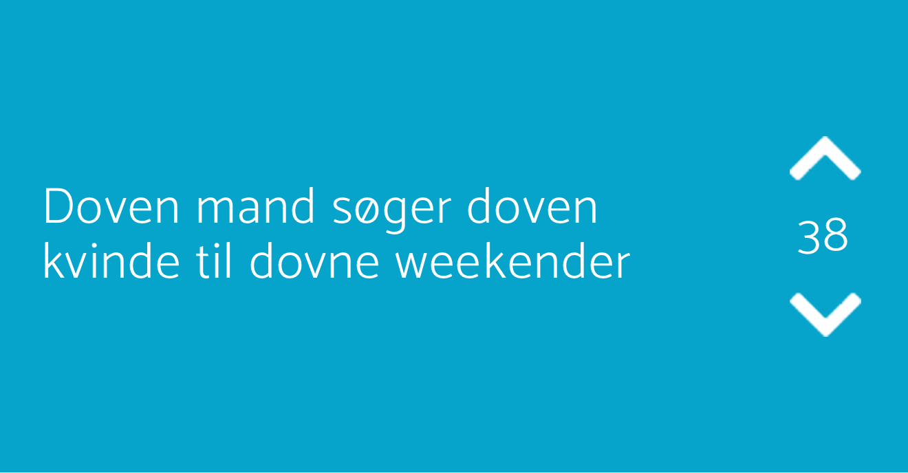 Doven mand søger doven kvinde... - Jodelgrin.dk