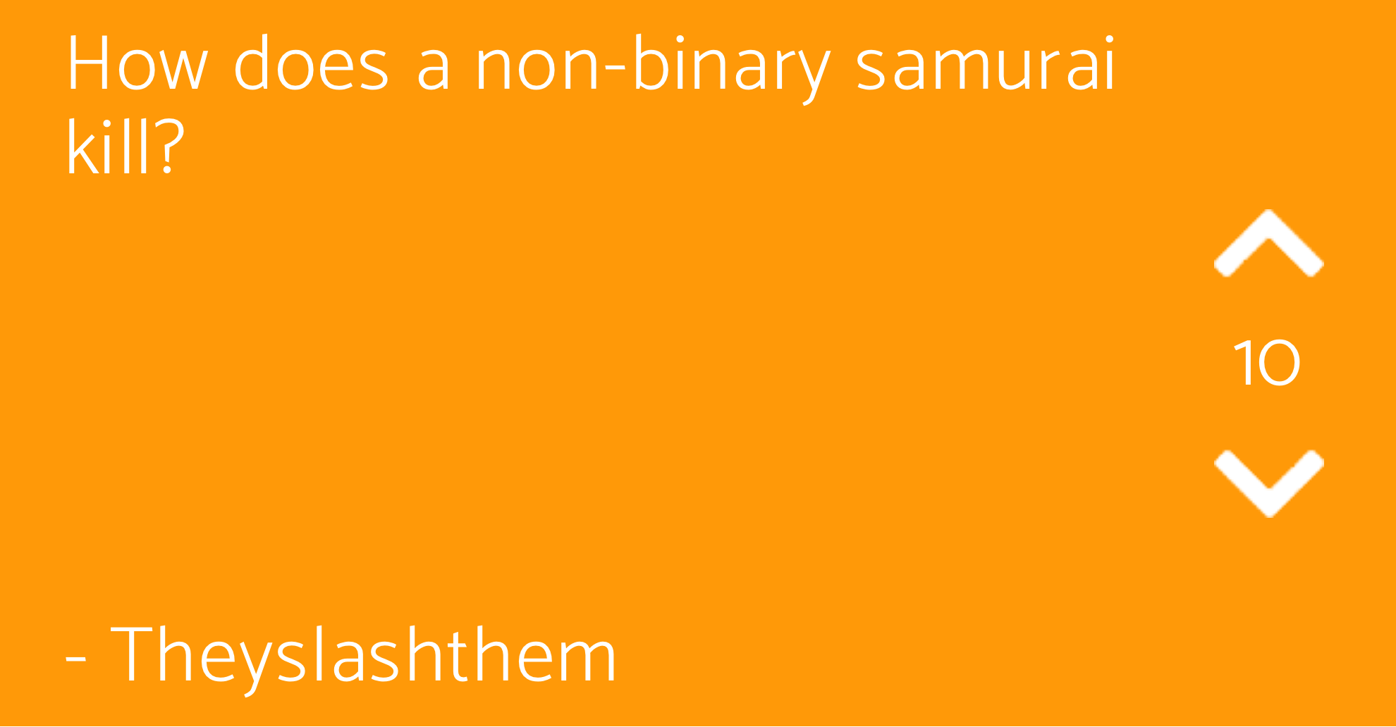 How does a non-binary samurai... - Jodelgrin.dk