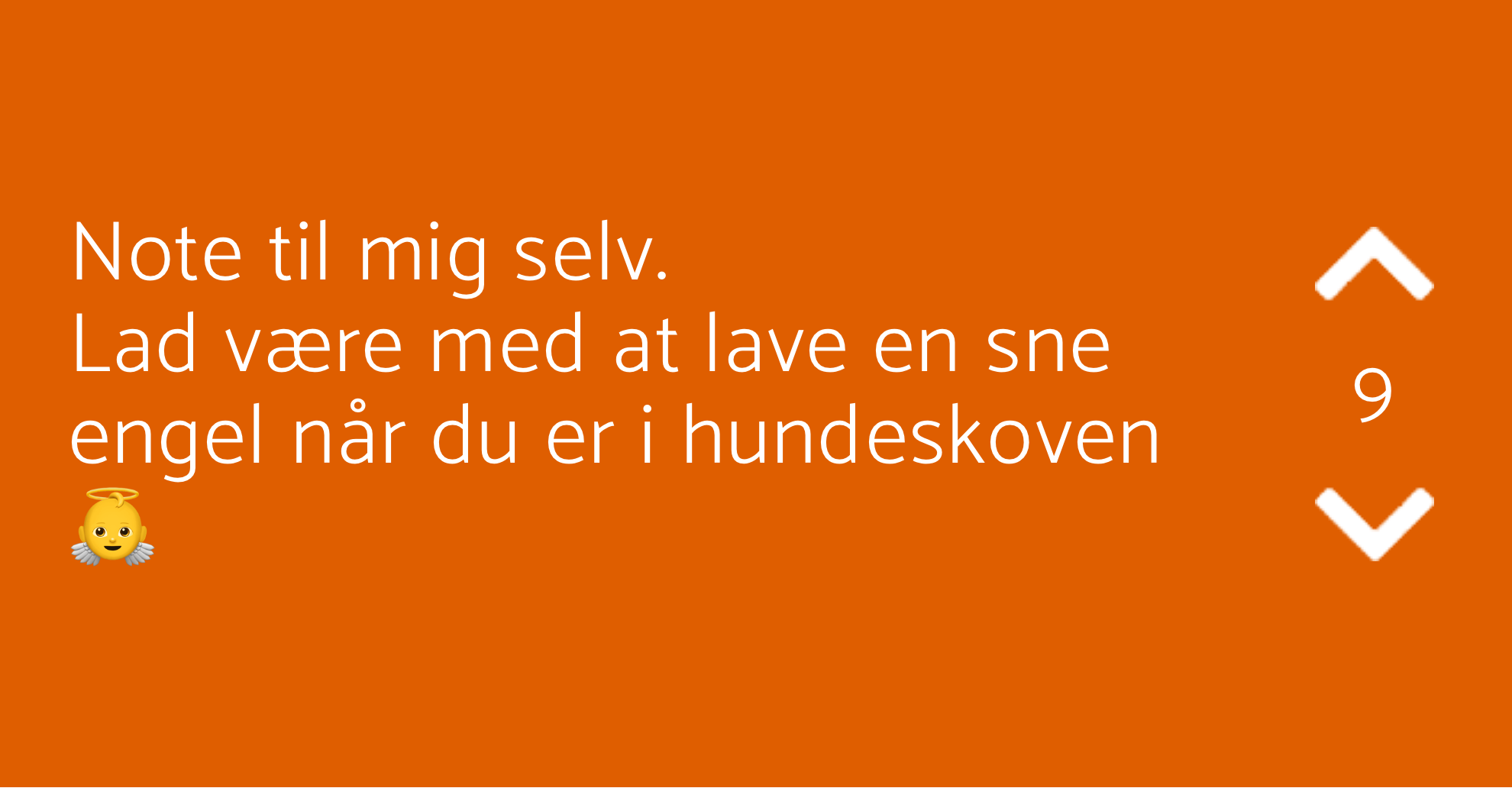Note til mig selv. Lad... - Jodelgrin.dk