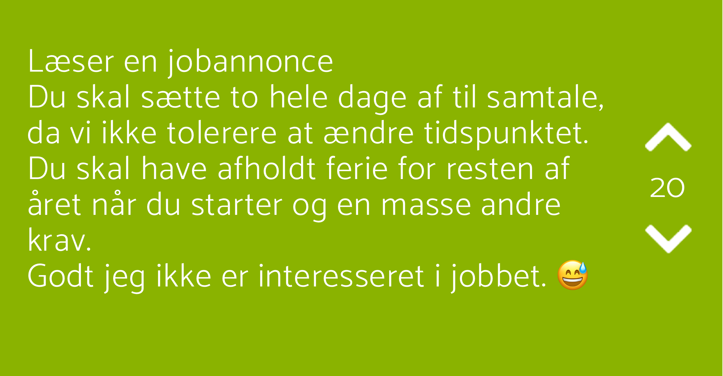 Læser en jobannonce Du skal... - Jodelgrin.dk